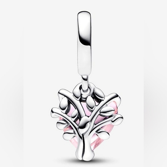Pandora | Jewelry | Authentic New Pandora Pink Family Tree Heart Dangle ...